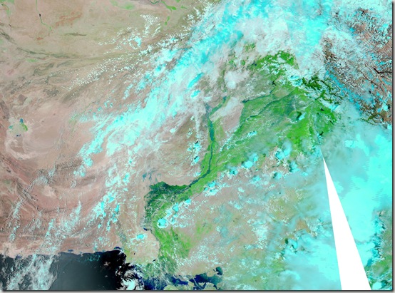 Pakistan GIS: Satellite Image Pakistan Flood 30 July 2010